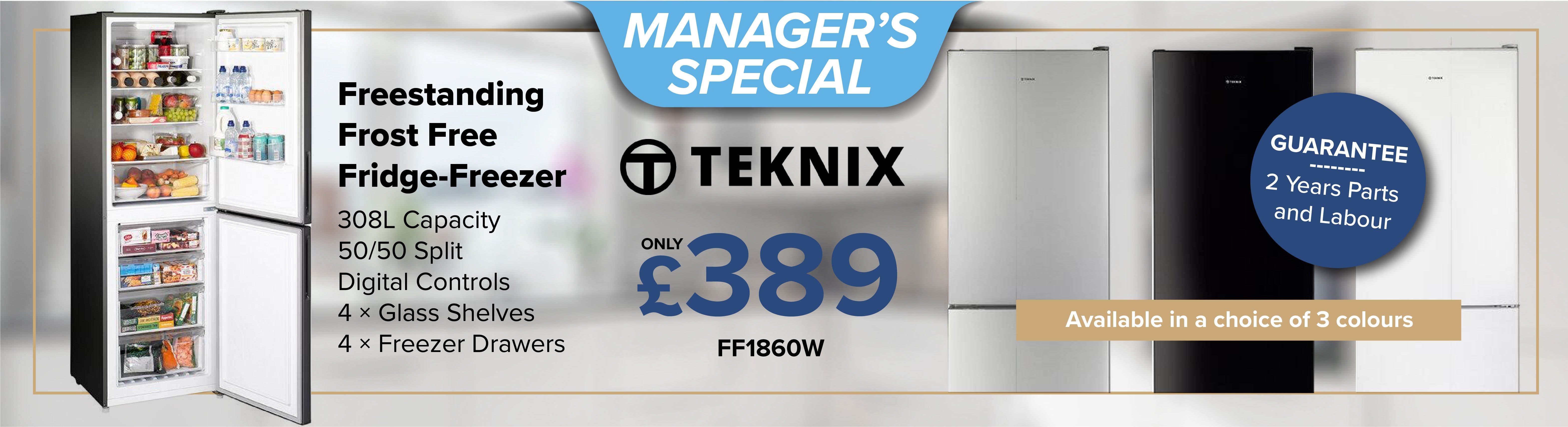 Teknix Frost Free Fridge Freezer FF1860