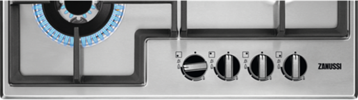 Zanussi ZGNN645X Series 40 EasyCook 4 Burner Gas Hob Stainless steel ...