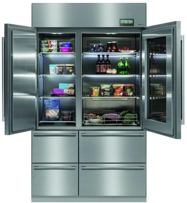 Caple CAFF60 1214cm 6 Compartment Frost Free American Style Fridge ...