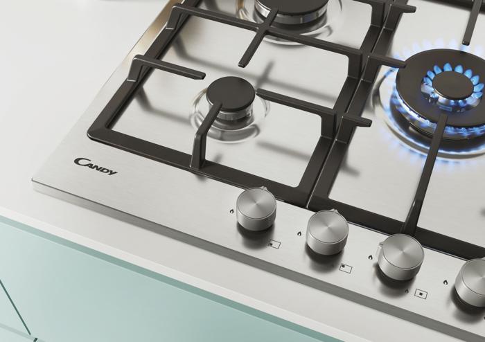 Candy CHG74WPX 74.5cm 5 Burner Gas Hob Stainless steel Built In ...