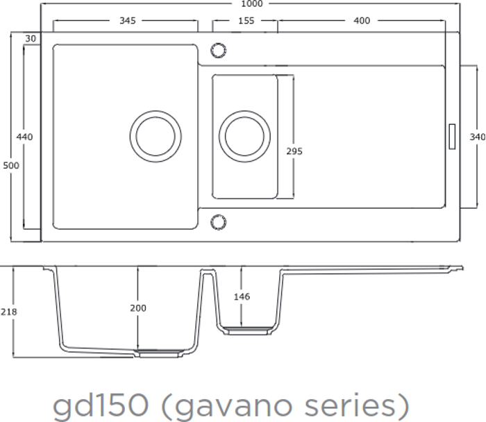 Carysil GD150-RD Red deep bowl gavano 1.5 Bowl and Drainer Inset Sink ...