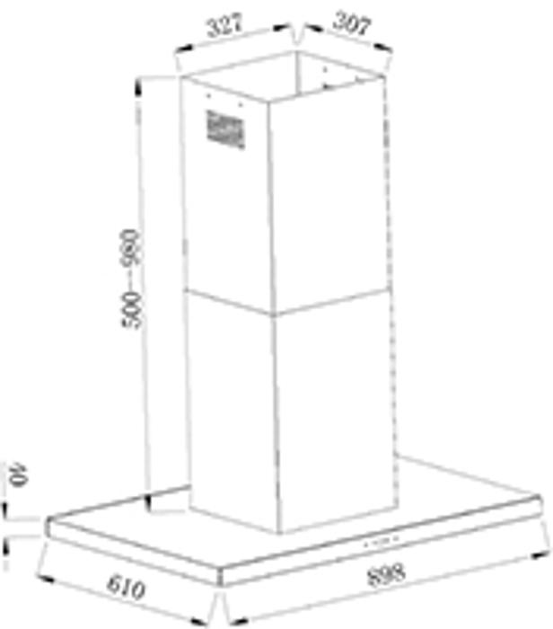 CDA EVPK92SS contemporary island extractor Hood Stainless steel Built ...