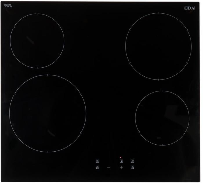 CDA HC6615FR Four Zone Touch control Ceramic Hob Black Built In ...