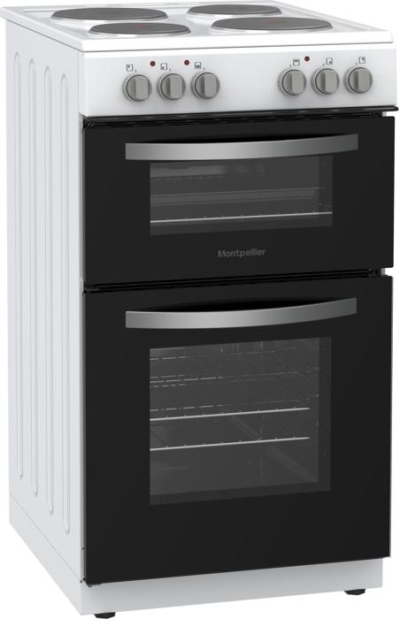 Montpellier MTCE50W 50cm Twin Cavity Freestanding Electric Cooker White ...