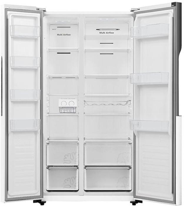 Teknix THSBS1791PW 2 Door Side by Side Frost Free American Style Fridge ...