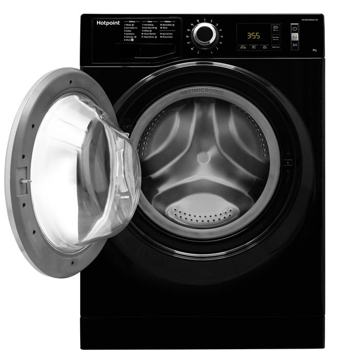 Hotpoint NM11946BCA 9kg 1400rpm Freestanding Washing Machine Black ...