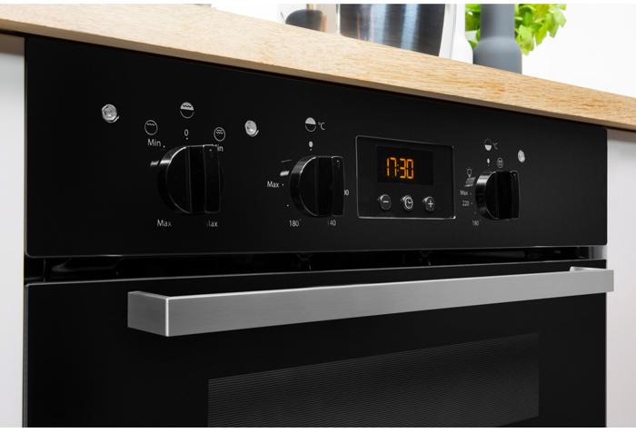 Indesit IDU 6340 BL Aria ( IDU6340BL ) Built-Under Double Electric Oven ...