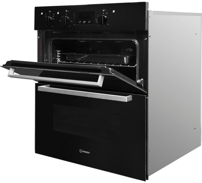 Indesit IDU 6340 BL Aria ( IDU6340BL ) Built-Under Double Electric Oven ...