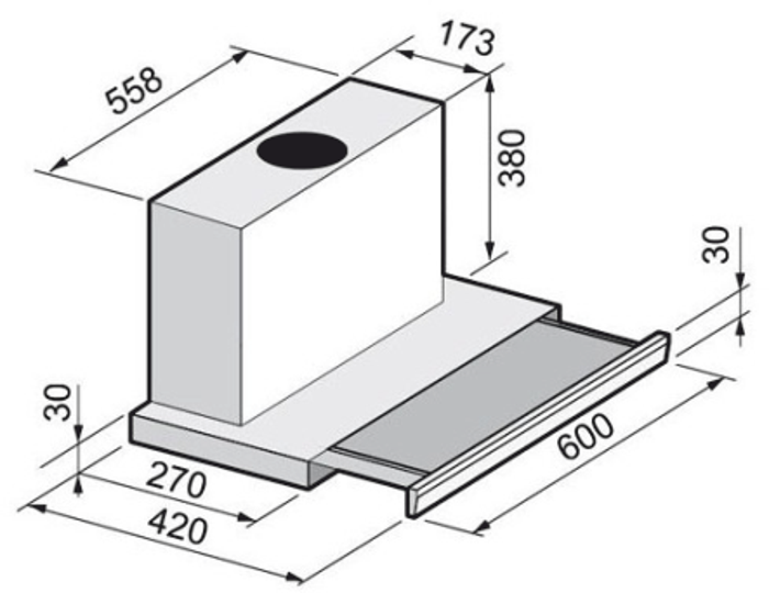 Blanco BW/1195/C60 Telescopic Canopy Extractor Hood Stainless steel ...
